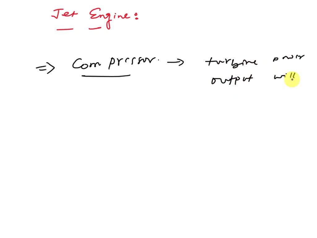 SOLVED: For an ideal jet engine cycle, we assume the power generated by ...