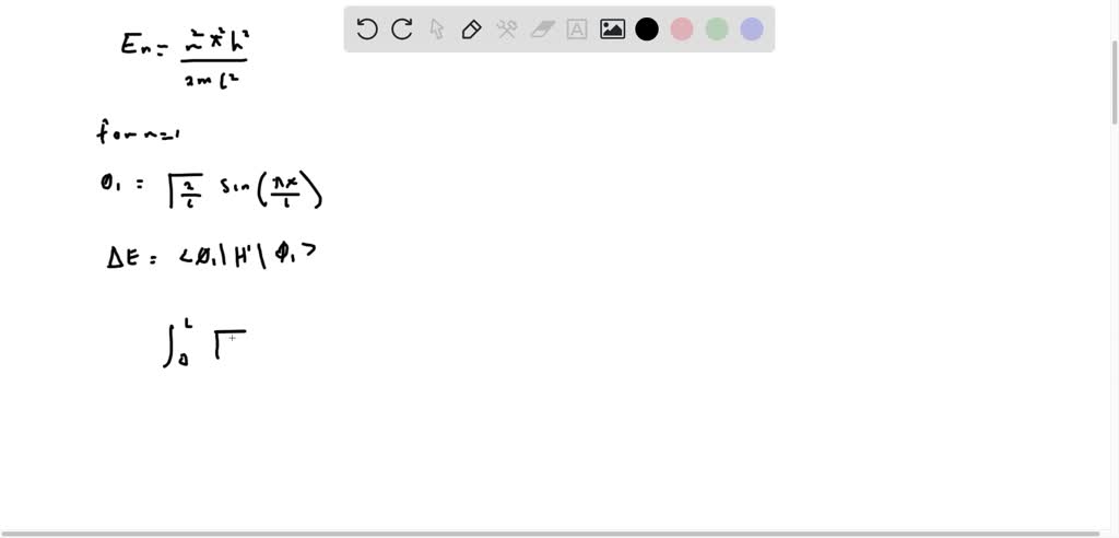 Solved If The Hamiltonian Of A Particle In A Box Of Length L Is