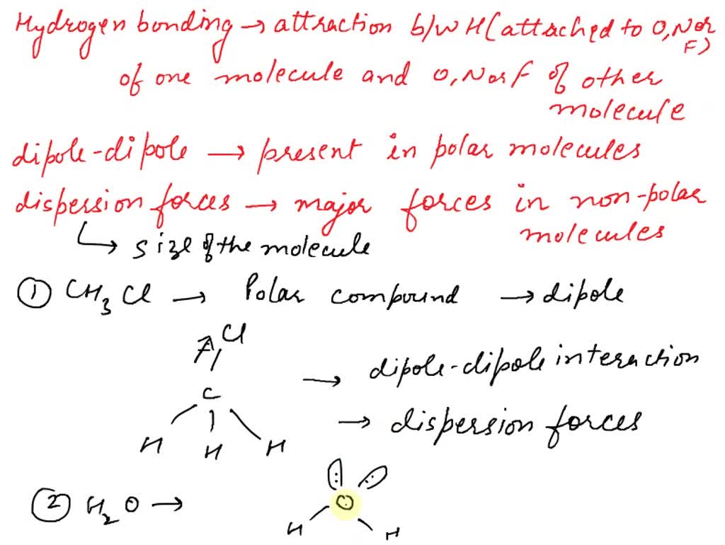 SOLVED: Indicate all the types of intermolecular forces of attraction ...