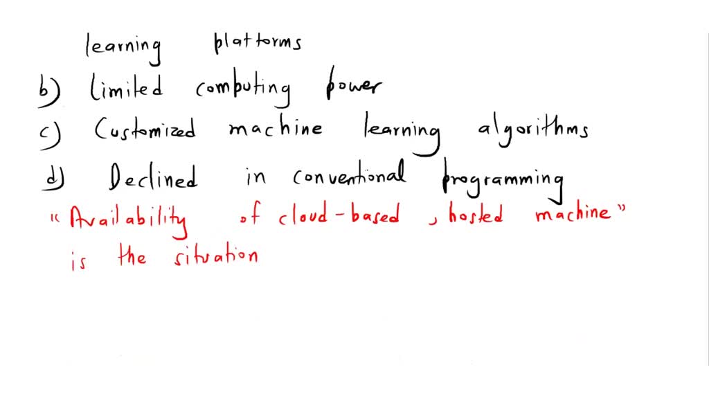 SOLVED: Which business case is better solved by Artificial Intelligence ... SOLVED: Which business case is better solved by Artificial Intelligence ...
