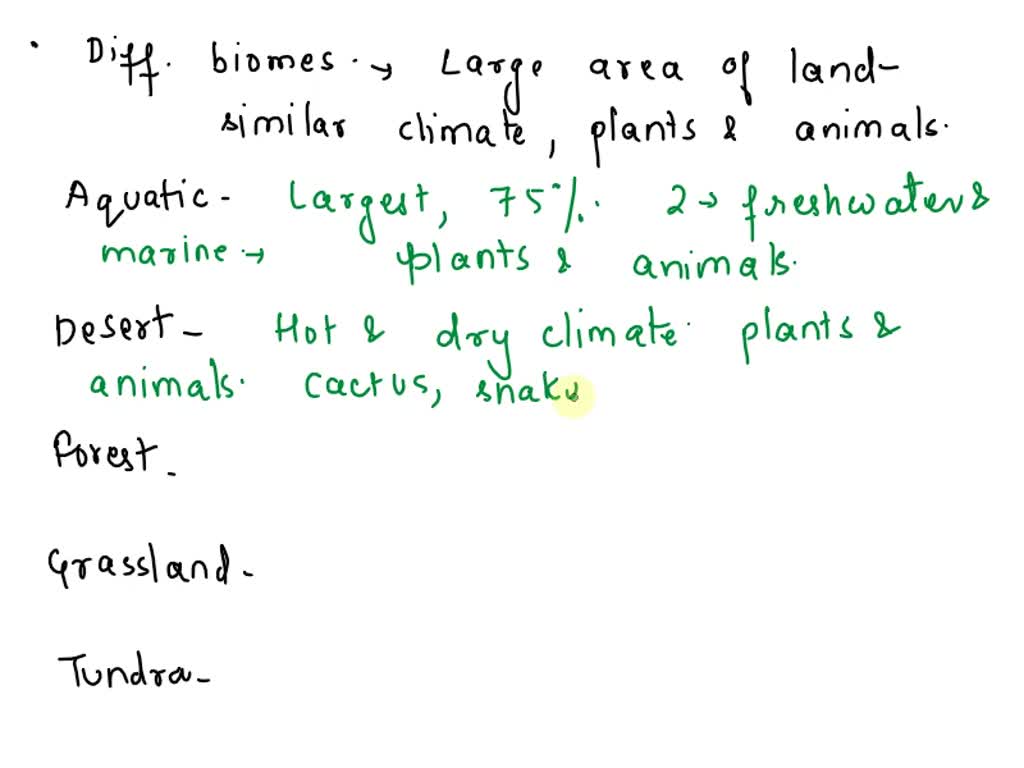 SOLVED: Switching over to terrestrial biomes, what is the best method for describing and mapping ...