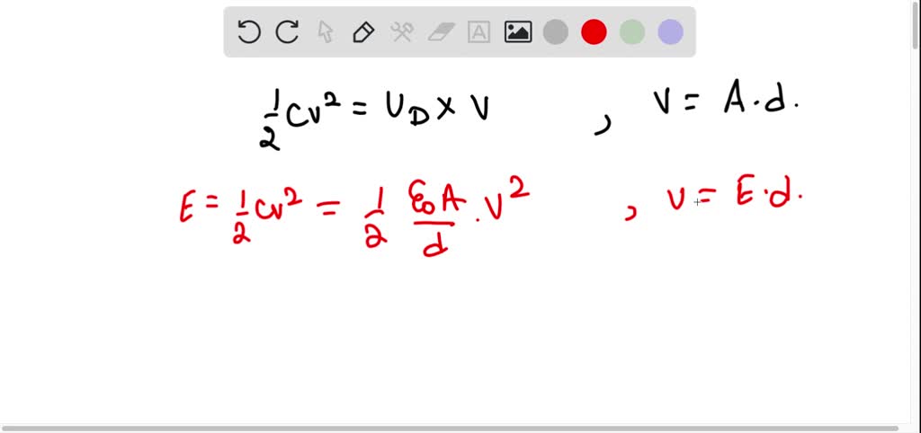 SOLVED: Show that the total energy of the charged capacitor W=CV2/2 is ...