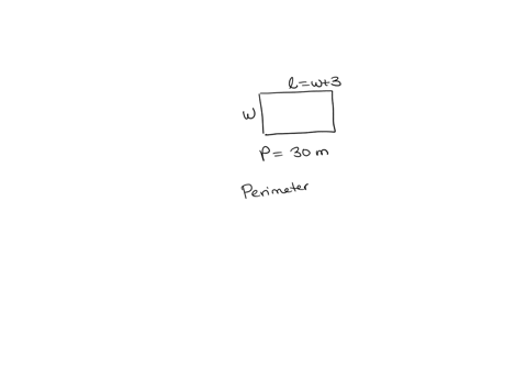 A rectangular room is 3 meters longer than it is wide, and...
