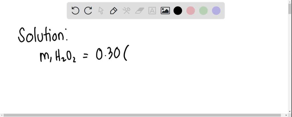 SOLVED: In 100g of a 30% by mass aqueous solution of H2O2, which of the ...