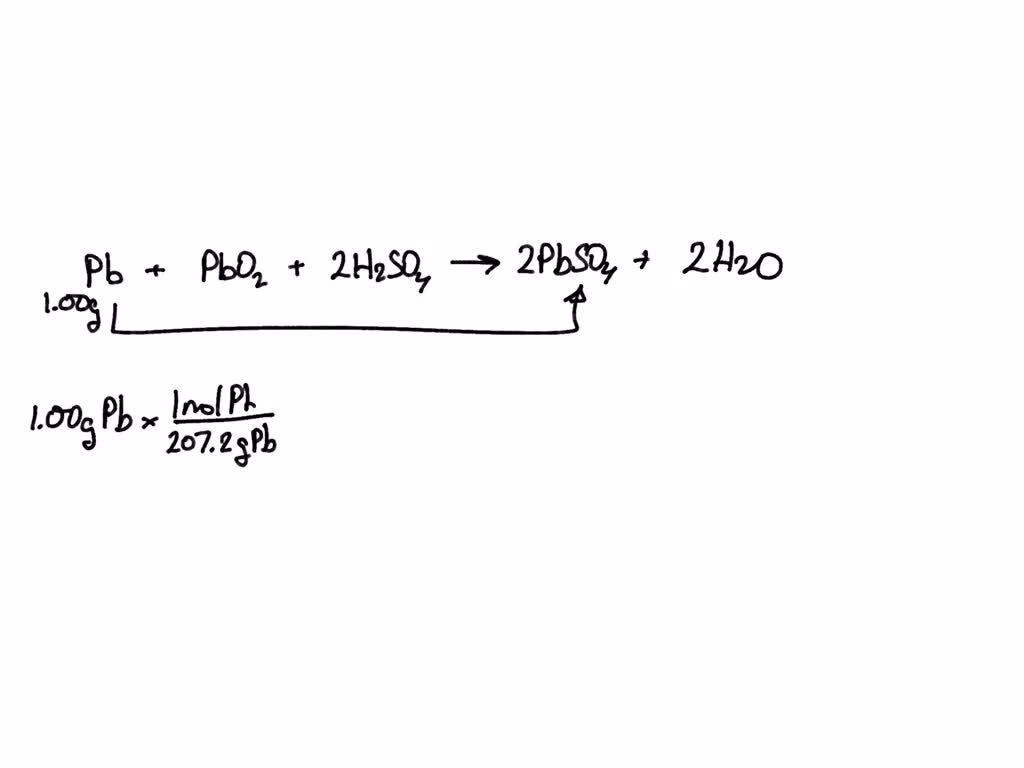 SOLVED: A lead-acid based car battery produces electricity by ...