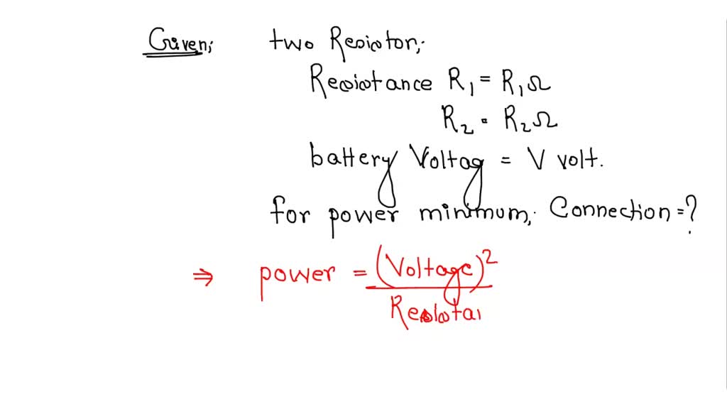 How should two resistors, with resistances R1 Ω and R2 Ω be connected ...