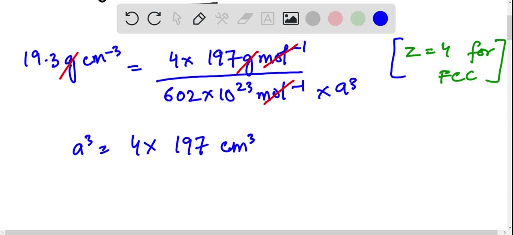 SOLVED: Gold crystallizes in a cubic closed-packed structure (the face ...