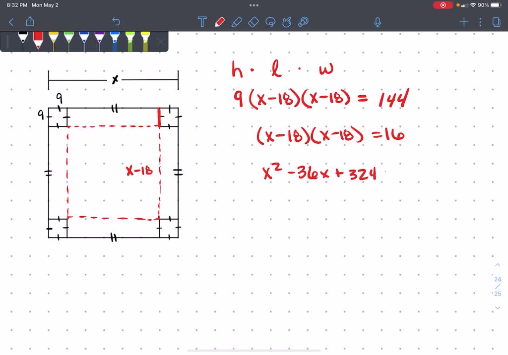 SOLVED: A square sheet of aluminum is to be made into an open box by ...