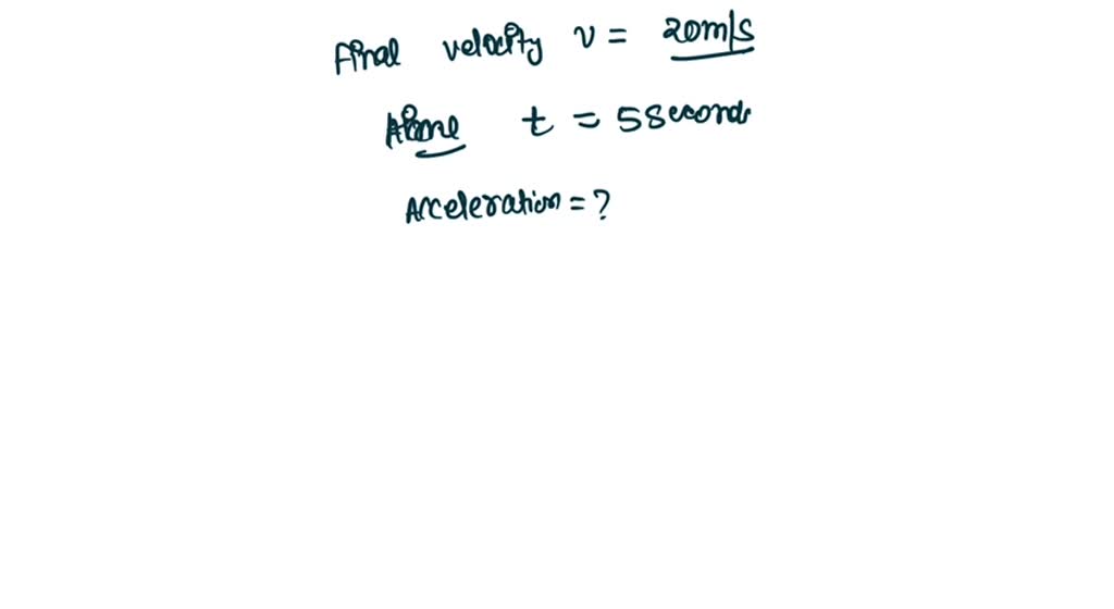 Solved A Car Starting From Rest Accelerates To A Velocity Of 5 M S In
