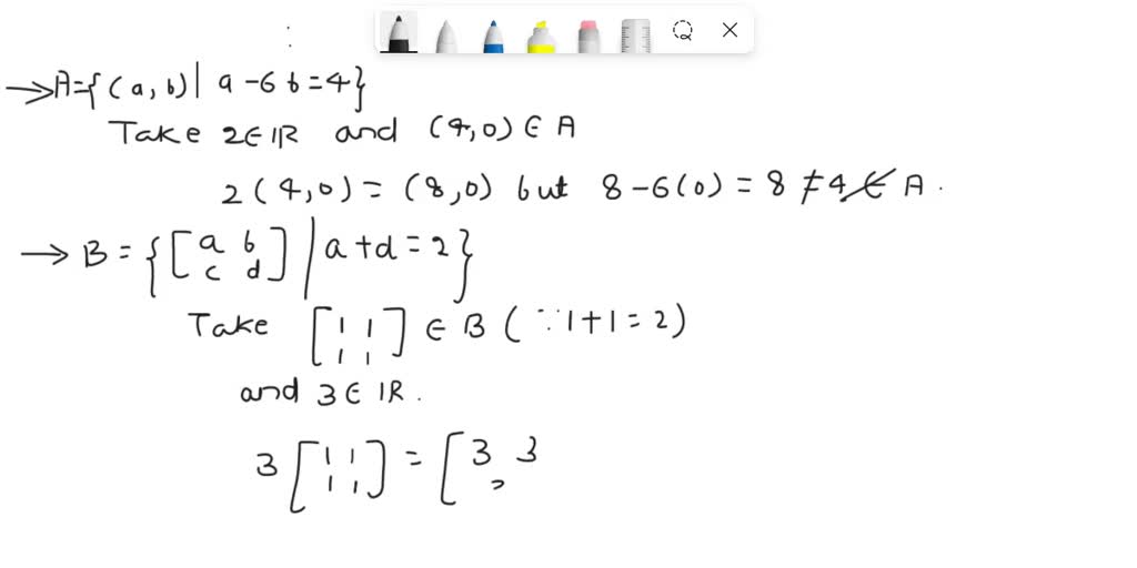 SOLVED: Which of the following sets are closed under scalar ...