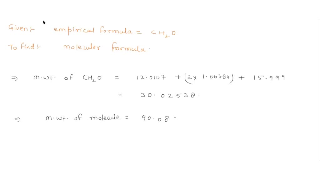 SOLVED: A compound has the empirical formula C2H4O . Its molar mass is ...