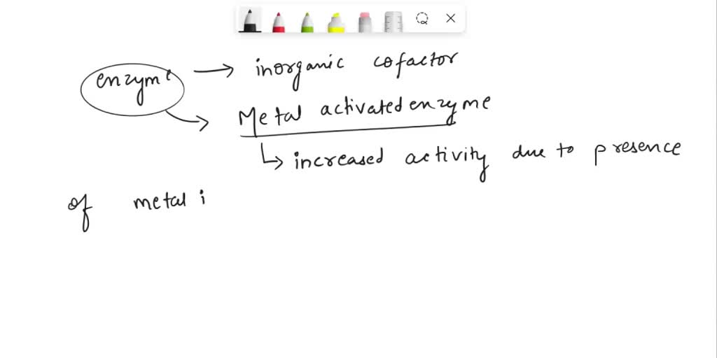 SOLVED: An enzyme requiring an inorganic cofactor (like Fe2+), which is ...