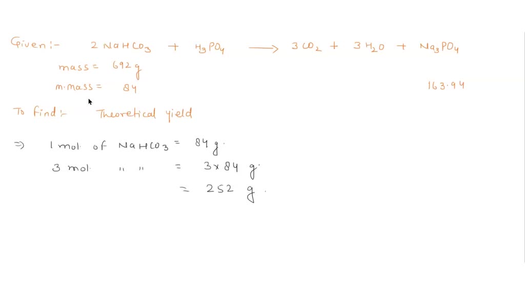 SOLVED: 3Na2CO3 (s) + 2H3PO4 (aq) –> 3H2O (l) + 2Na3PO4 (aq) + 3CO2 (g) If 1.933g Na2CO3 and 50. ...