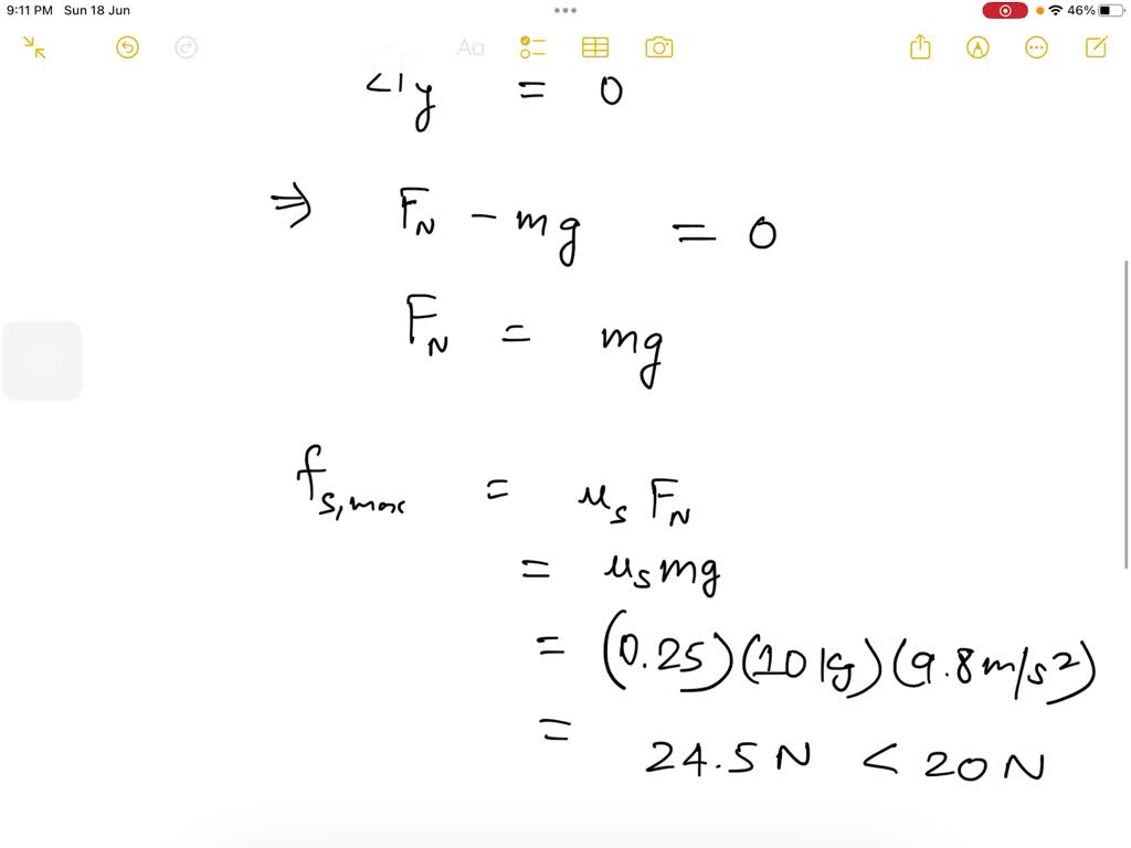 Solved 4 A 10 Kg Object Resting On A Rough Surface μs 0 25 μk 0 15