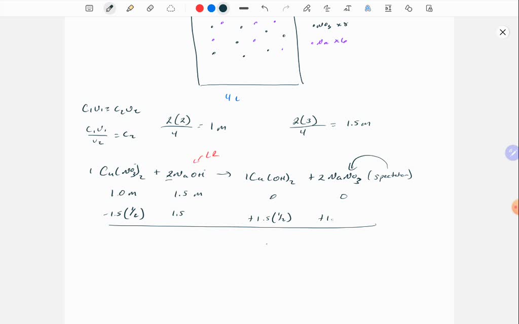 SOLVED: The drawings below represent aqueous solutions. Solution A 2.00 ...