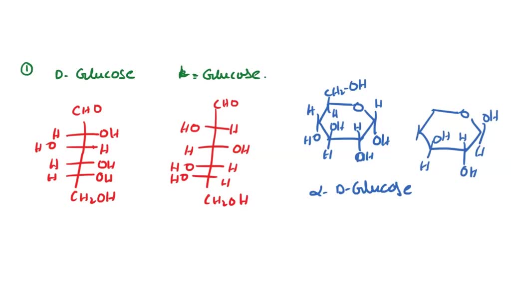 SOLVED: 11. Draw the structures of a-D-glucose and D-mannose (both cyclic form): Which bond(s ...