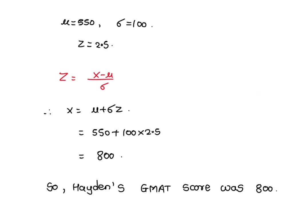 VIDEO solution: Suppose the mean GMAT score is 550 with a standard ...