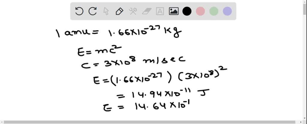 SOLVED: Write equivalent energy (in MeV) of 1 amu mass.