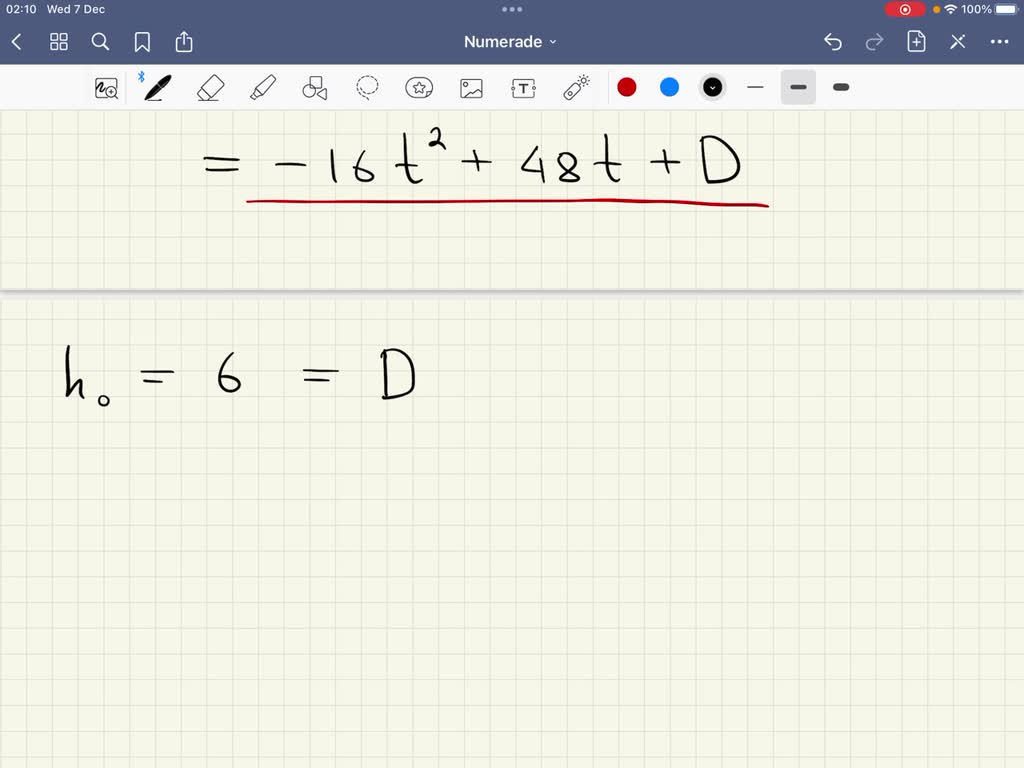 Solved Assume The Acceleration Of The Object Is A T 32 Feet Per