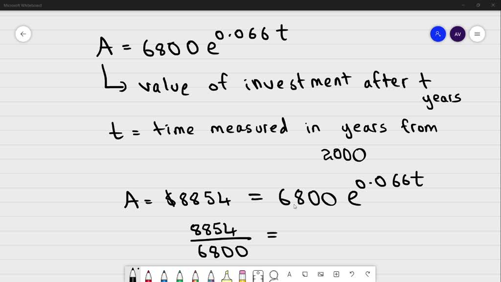 SOLVED: The value of a particular investment follows a pattern of ...