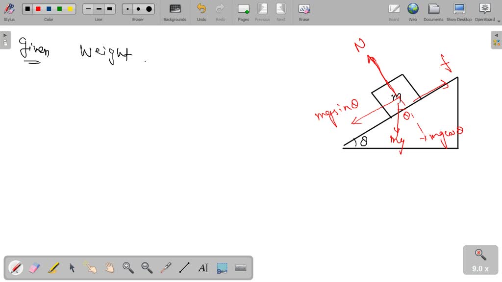 SOLVED: A person pushes a crate of mass 57 kg up a ramp at angle 33 o ...