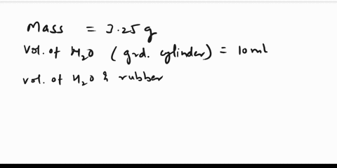Irregular solid determining volume by displacement use the...