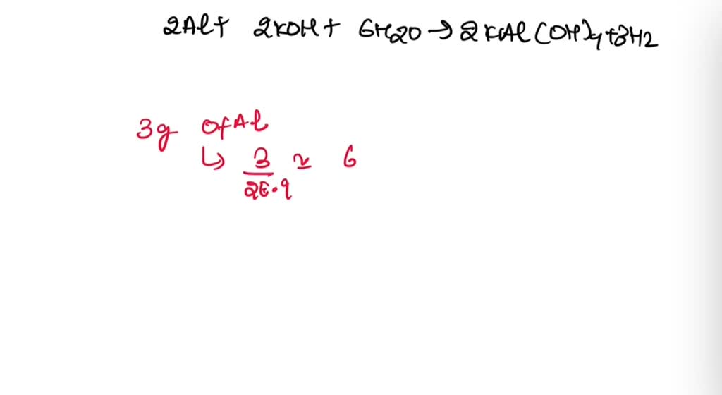 SOLVED: ALUMINUM PRE-LABORATORY QUESTIONS In this experiment, aluminum ...