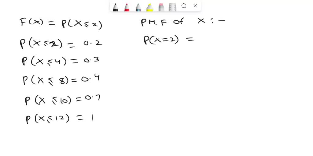 SOLVED: 10. (5 pts) Below is the cumulative distribution function (CDF ...