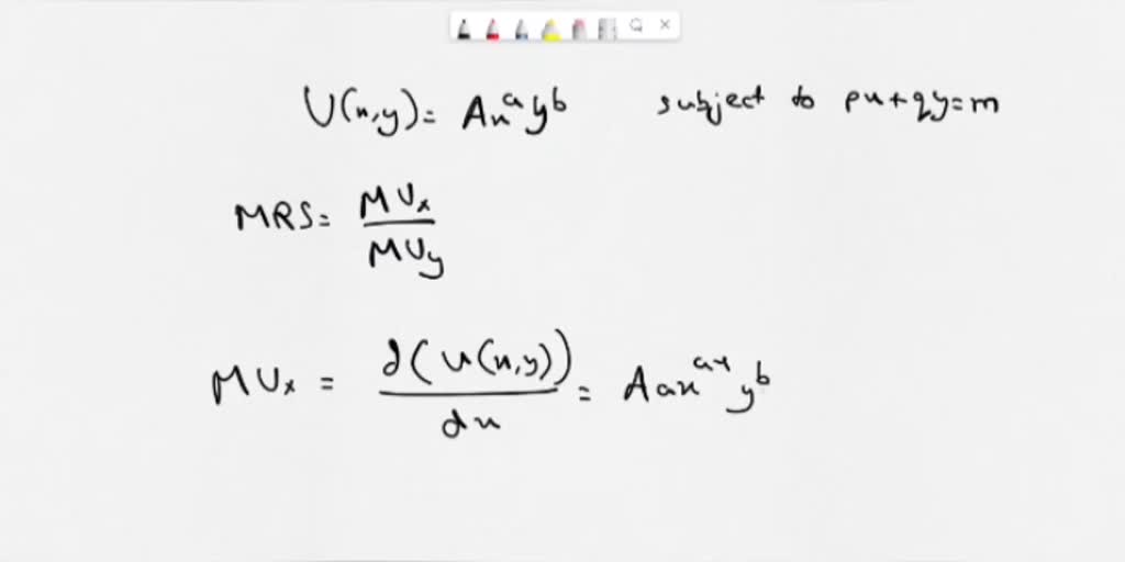 Solved Consider The Following Utility Maximization Problem Max X1 X2 0607