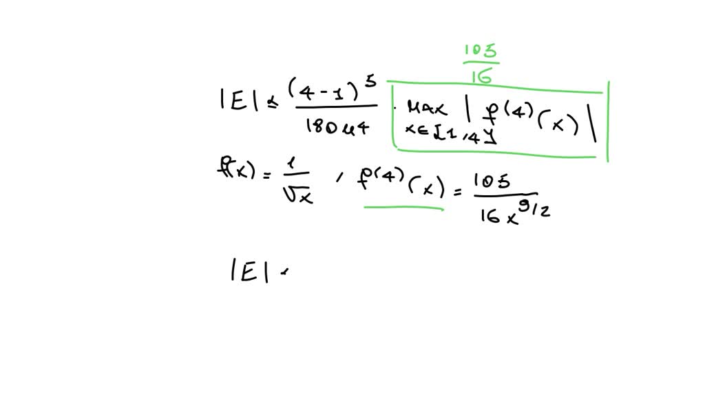 SOLVED: Find the smallest value of n such that the error in approximating the integral dx is ...