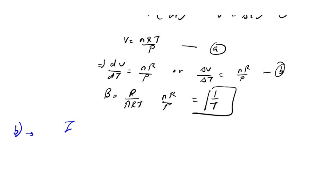 SOLVED: '21 The equation of state of an ideal gas is PV = nRT where n ...