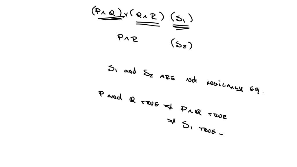 14.) Are the following two statements logically equivalent? (P Q) V (Q ...