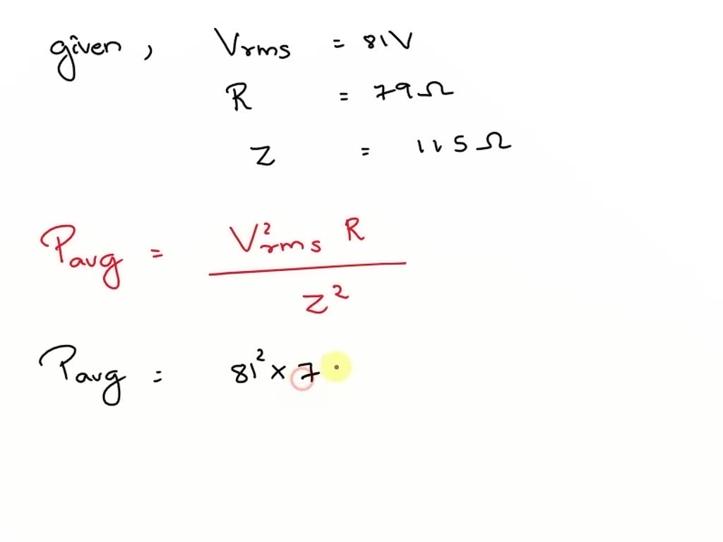 SOLVED: An L-R-C series circuit is connected to a 120 Hz AC source that has Vrms of 81.0 V. The ...