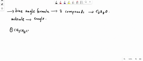 Aw the line angle formula for three compounds with molecular...