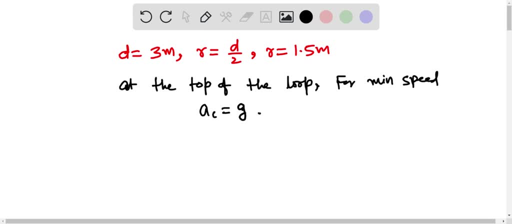 22. A small object slides along the frictionless loop-the-loop with a diameter of 3 m. What ...