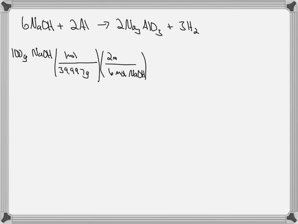 SOLVED: of NaOH according to the following Aluminum dissolves in an ...