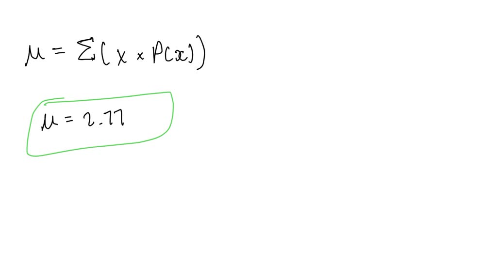 SOLVED: Consider the discrete probability distribution to the right. Complete parts a and b ...