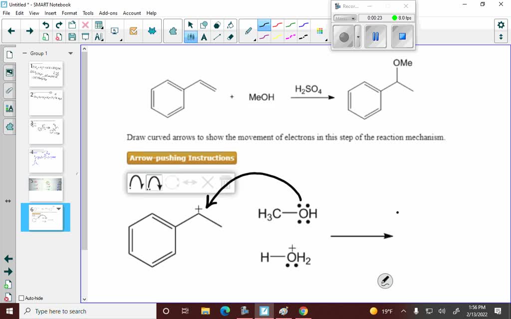 SOLVED:Draw curved arrows to show the mechanism for the step of the f ...