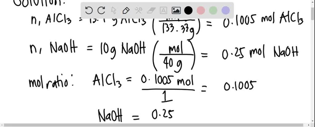 SOLVED: What is the maximum mass of Al(OH)3 that can be prepared by the reaction of 13.4 grams ...