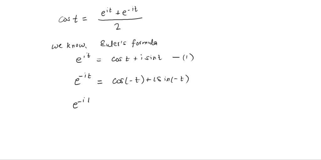 SOLVED: Using Euler's formula, prove the following: c) cos(z) = 0 if and only if z = π/2 + nπ ...