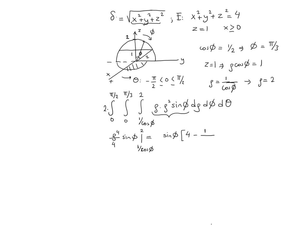 SOLVED: Set up a triple integral in spherical coordinates to find the ...