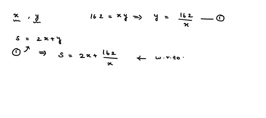 SOLVED: "find a pair of non negative number that have product of 162 and minimize the sum of two ...