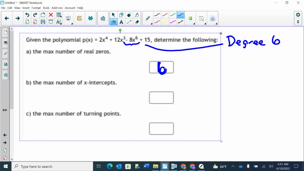 SOLVED: f(x) = 2x^4 - 6x^2 - 36 (a) Find all real zeros of the polynomial function. (b ...