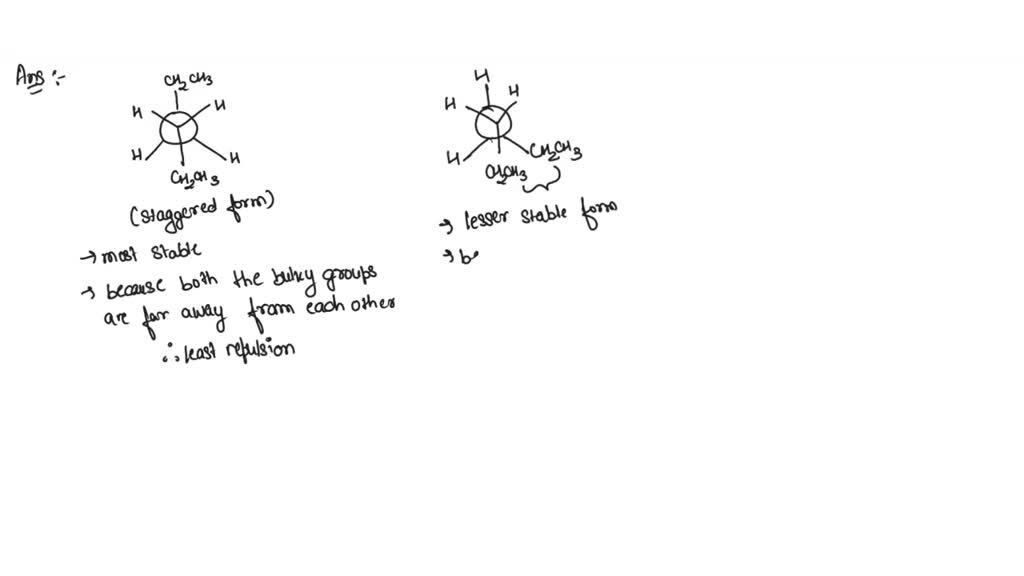 SOLVED: 4. Considering rotation around the indicated bond in each compound, draw Newman ...