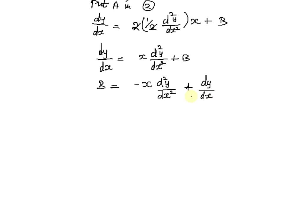 VIDEO solution: Derive the differential equation for the family of two-parameter plane curves y ...