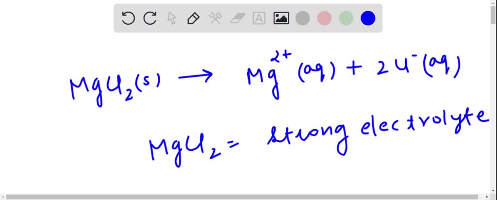 SOLVED: What is the molecular reaction between solid magnesium chloride ...