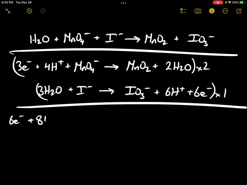 SOLVED: Complete and balance the following redox equation. What is the ...