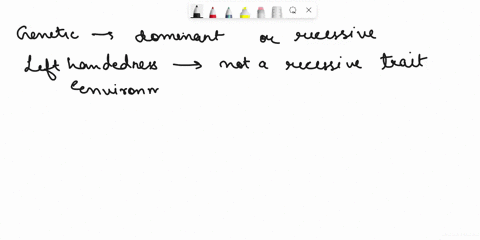 Which of the following are recessive characteristics...