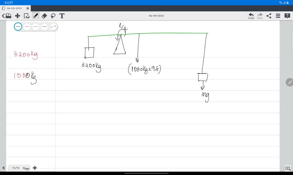 SOLVED: A crane with a 3000 kg counterweight and a 700 kg arm is ...