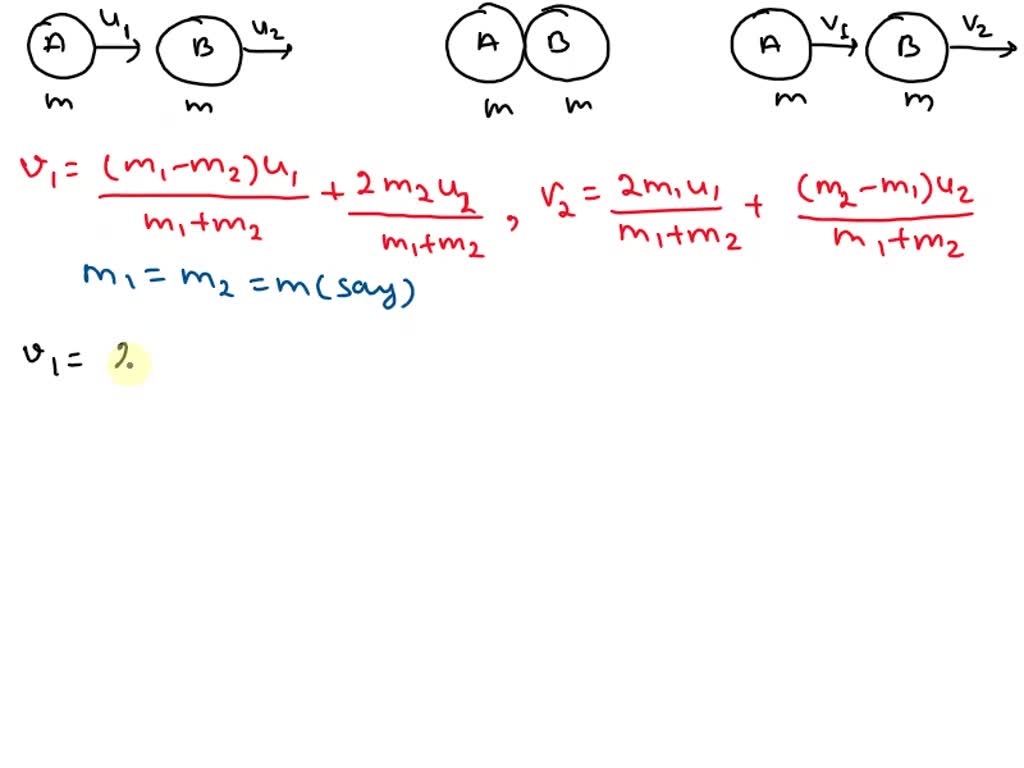 SOLVED: Two bodies of equal masses moving with different velocities in the same straight line ...
